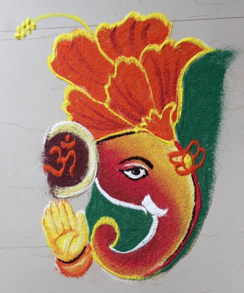 {Beautiful} Ganesha-Ganpati Rangoli Designs, Photo, Wallpape